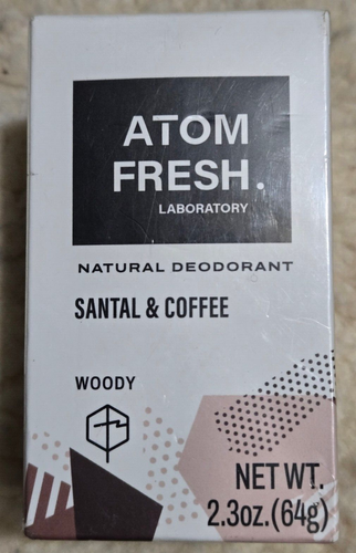 New Atom Fresh Lab Natural Deodorant Woody Santal & Coffee 2.3 oz ...
