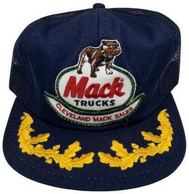 Vtg Mack Trucks Cleveland Mack Sales “Bulldog Logo” Snap-Back Hat ...