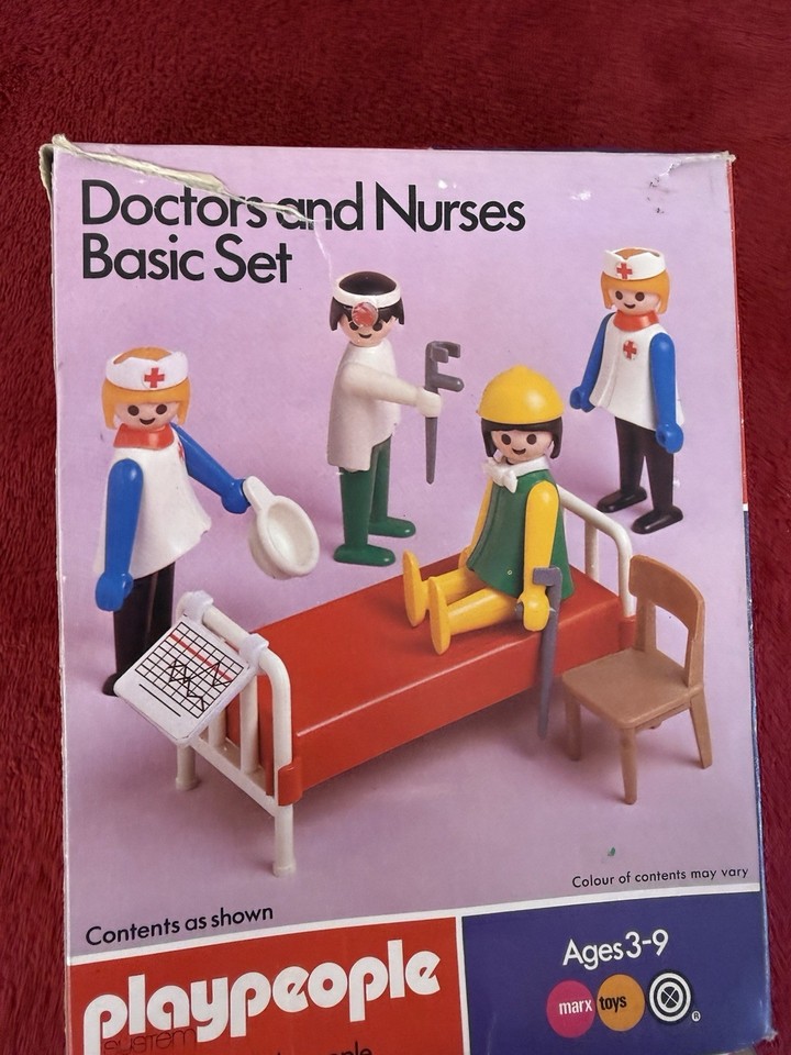 Playpeople System Vintage Playmobil 1741 Boxed Doctors & Nurses Basic ...