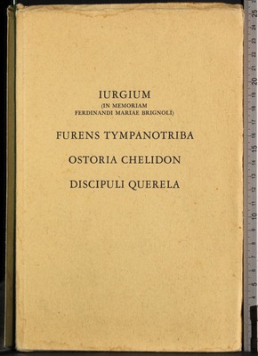IURGIUM. FURENS TYMPANOTRIBA. OSTORIA CHELIDON. AA.VV. ACADEMIA ...