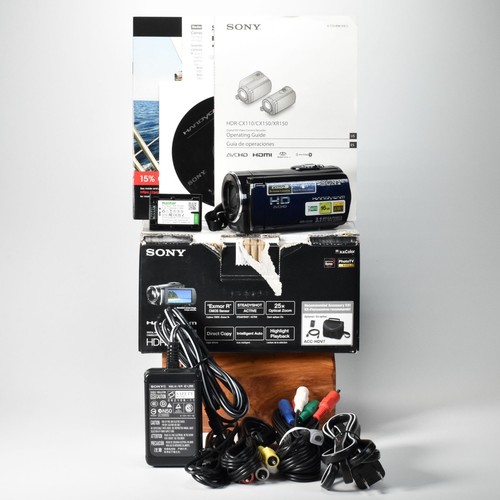 Sony HDR-CX150 16GB HD Handycam Camcorder HD Video 25x Opt Zoom 128GB ...