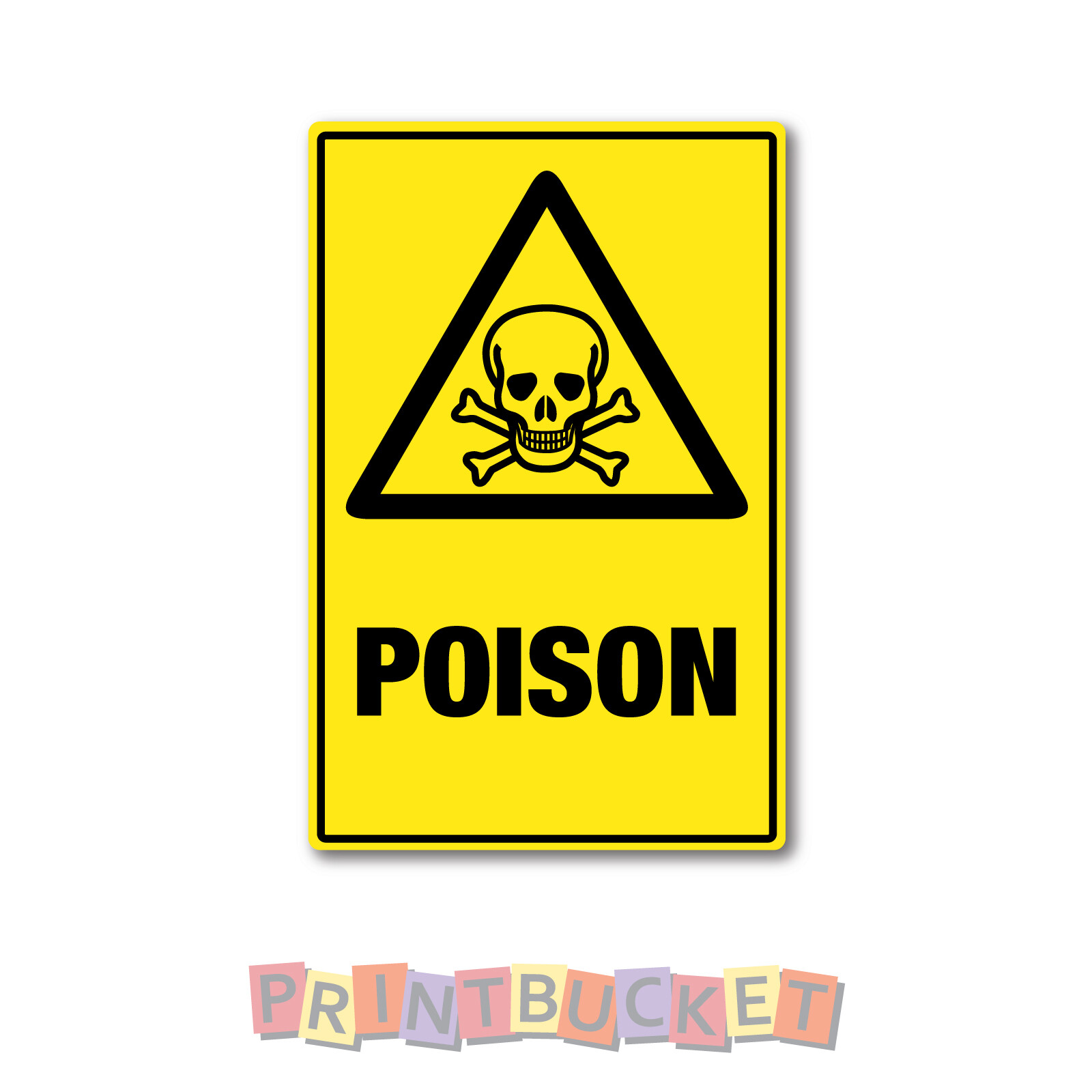Poison sticker 150mm quality water & fade proof vinyl safety | eBay