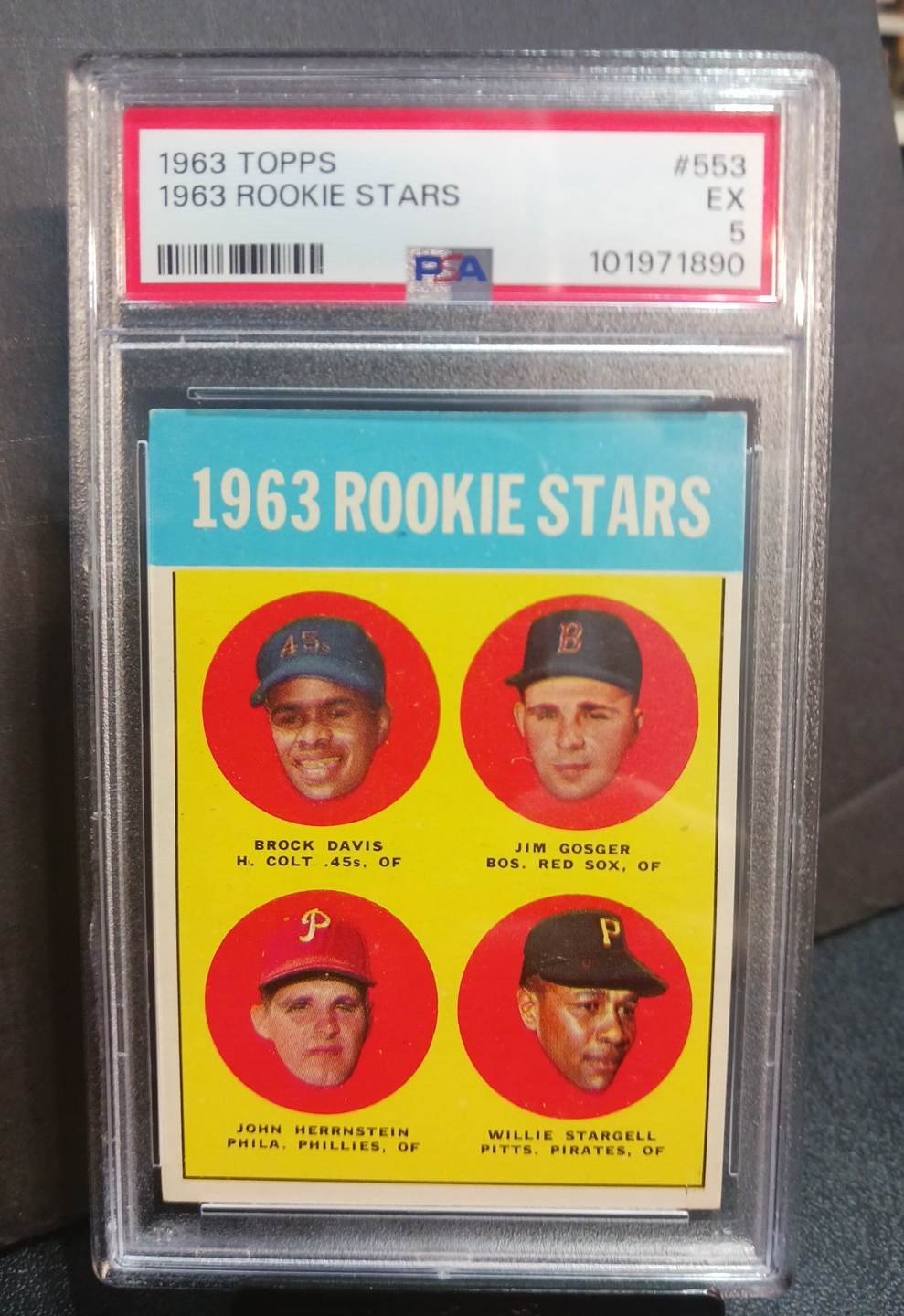1963 Topps Rookie Stars #553 WILLIE STARGELL Pittsburgh Pirates PSA 5 ...