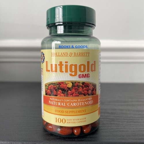 Holland & Barrett Lutigold Lutein 100 Capsules 6mg Natural Carotenoid ...