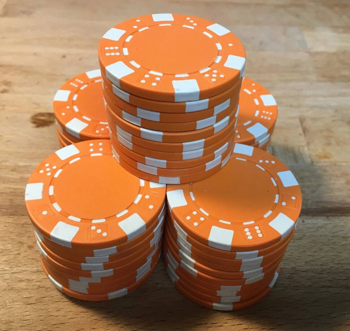 Orange Poker Chip