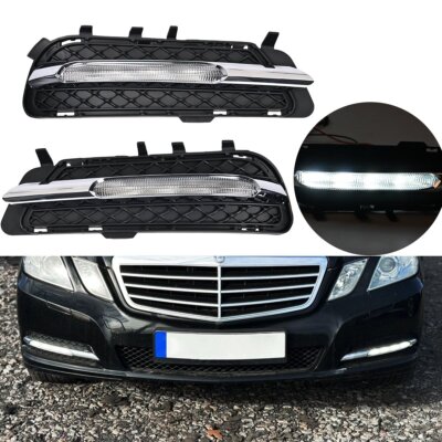 LED Daytime Running Light DRL Fog Lamps For Benz W212 E250 E300 E350 ...