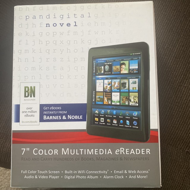 Pandigital Novel Color eReader 2gb Bundle Model # PRD07T20WBL1 for sale ...