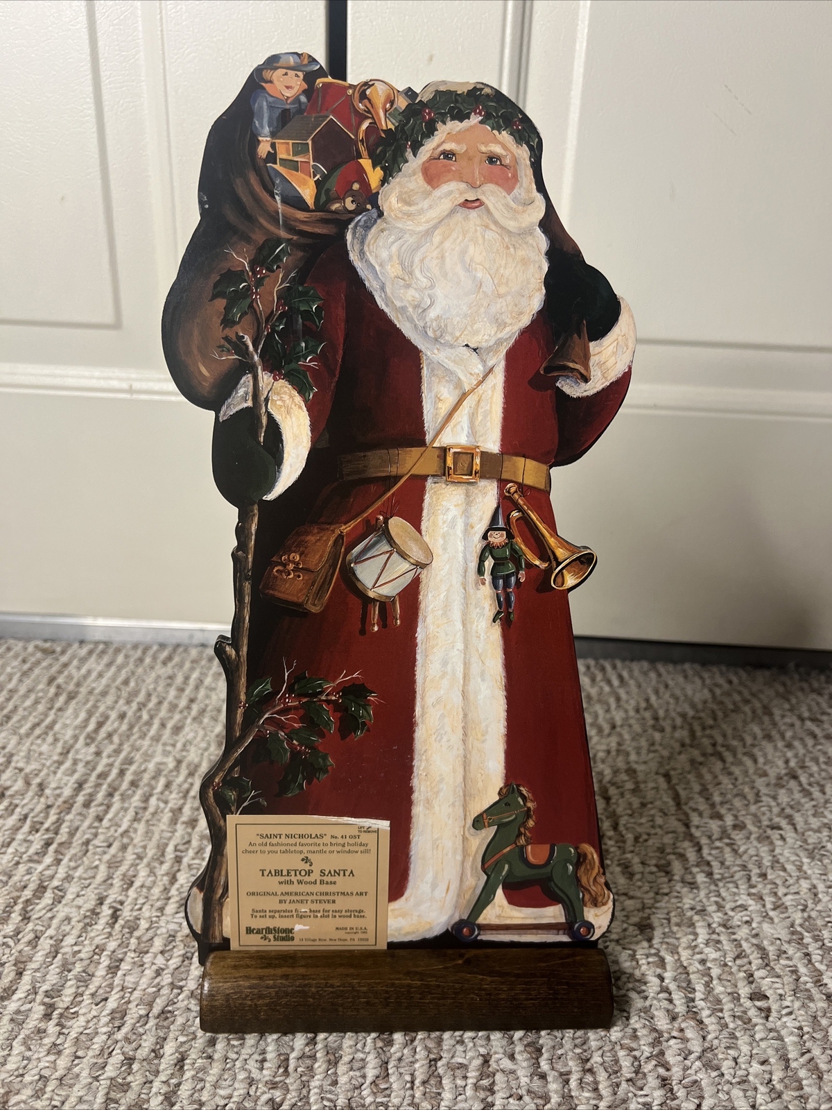 Victorian Santa Cutout ~14" Tall by Artist Janet Stever Retro Decor | eBay