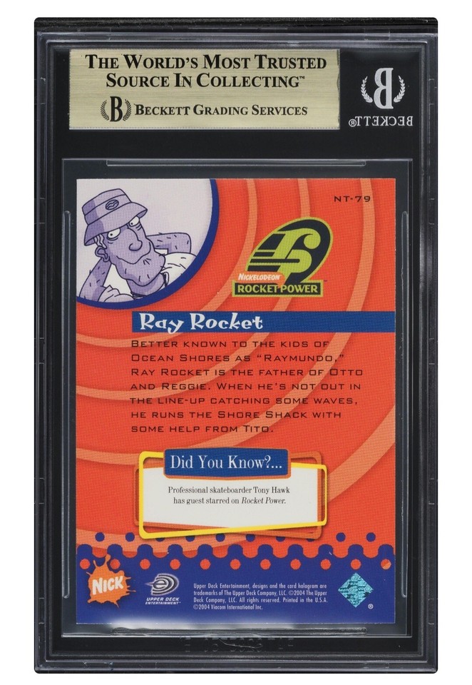 2004 🎨 Upper Deck Nicktoons NT-79 Ray Rocket R.P., BGS-9.5, Pop/1, None ...