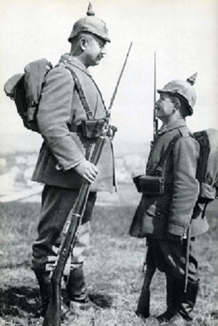 Mutt and Jeff, short and tall German Soldiers 4x6 WWI WW1 Funny Photo ...