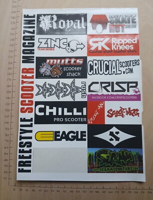Set Of Freestyle Scooter Mag - Stickers Decals - Scooter Moto Cross ...