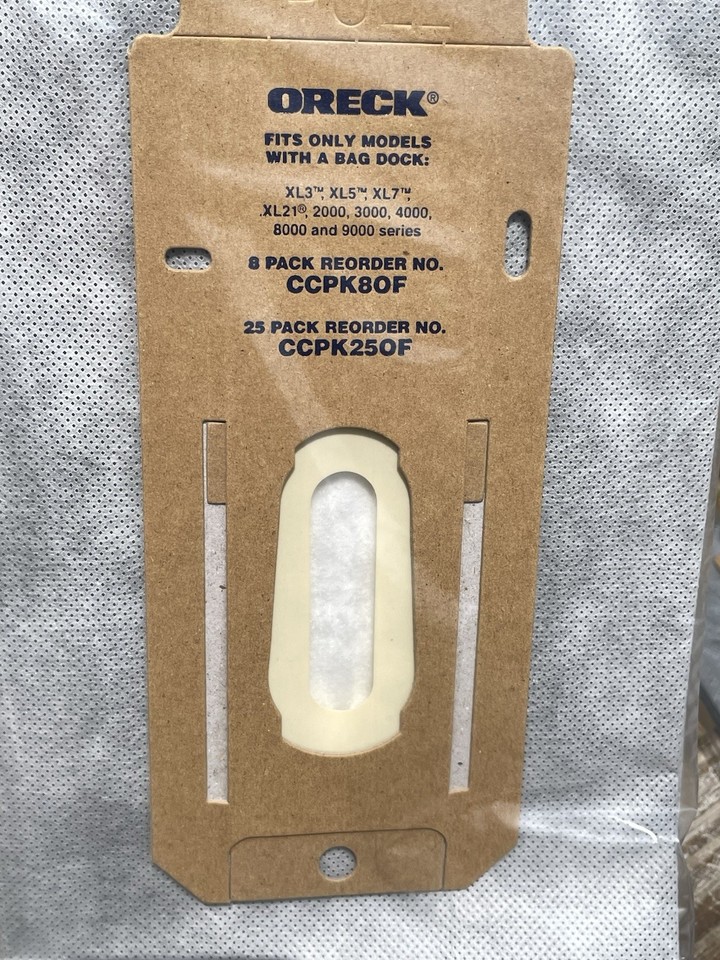 Lot of (3) Oreck XL3 XL5 XL7 XL21 Vacuum Bag Type CC, CCPK80F Odor ...