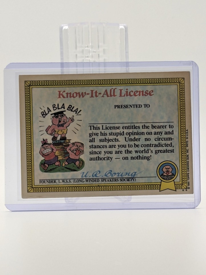 BUSTED BOB 6b 1985 Garbage Pail Kids Card Series 1 OS1 GPK - Vintage ...
