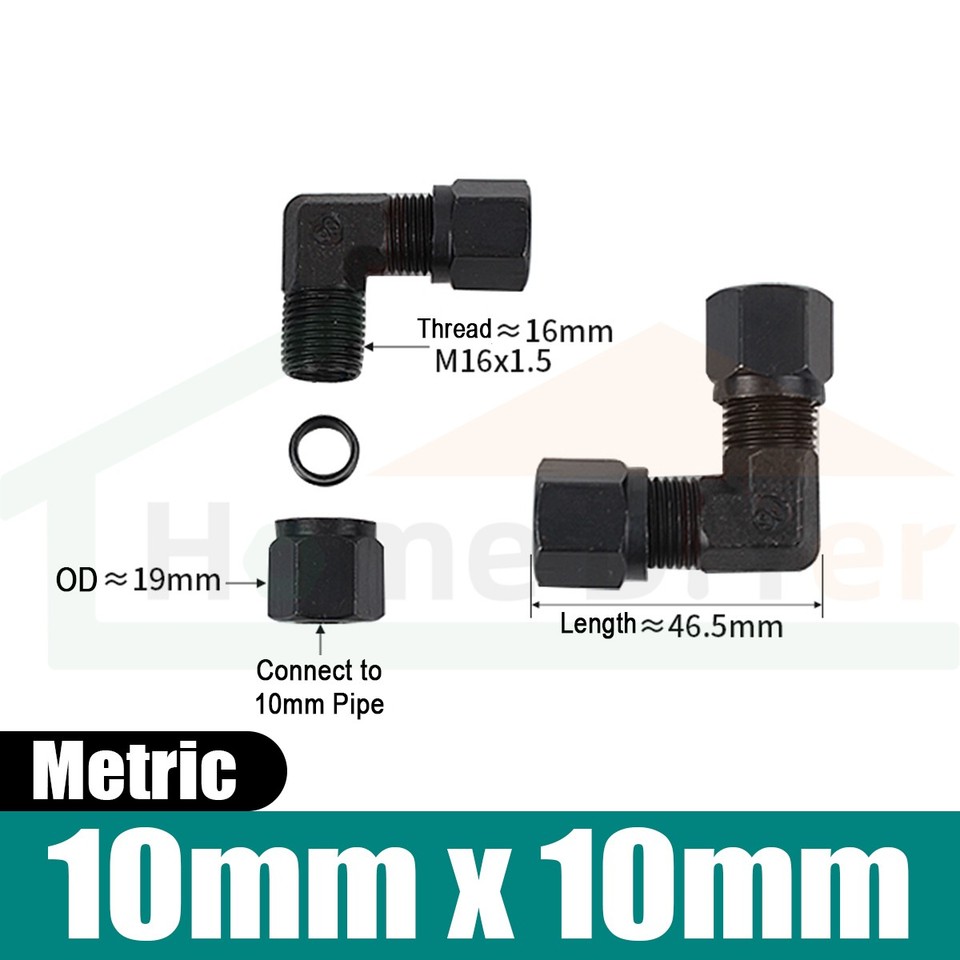 Carbon Steel 90° Elbow Compression Double Ferrule Fitting Male Pipe ...