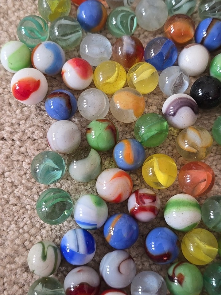 Vintage Marbles 160+ Lot several different sizes, multiple colors.!! | eBay