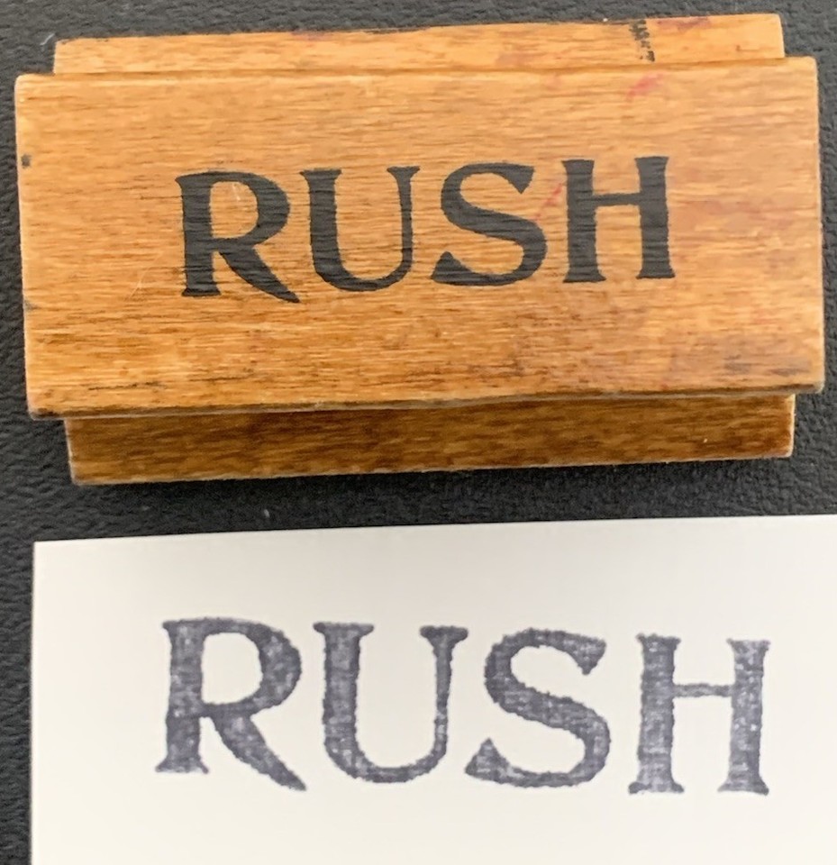 Rubber Stamp RUSH Mail Art | eBay