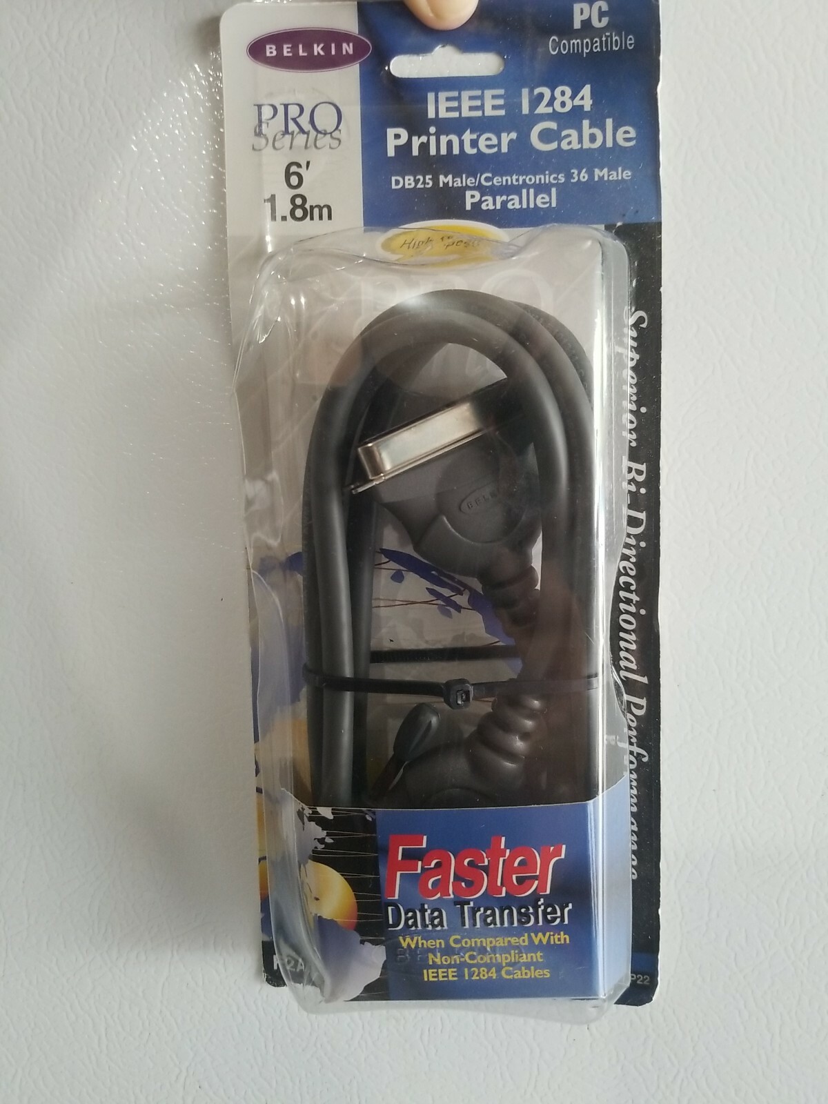 Belkin Pro IEEE-1284 Bi-Directional Parallel Print Printer Cable DB25 ...