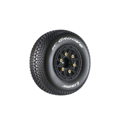 SC-Groove 1/10 Short Course Tires, Soft, 12, 14 & 17mm Hex on Black ...