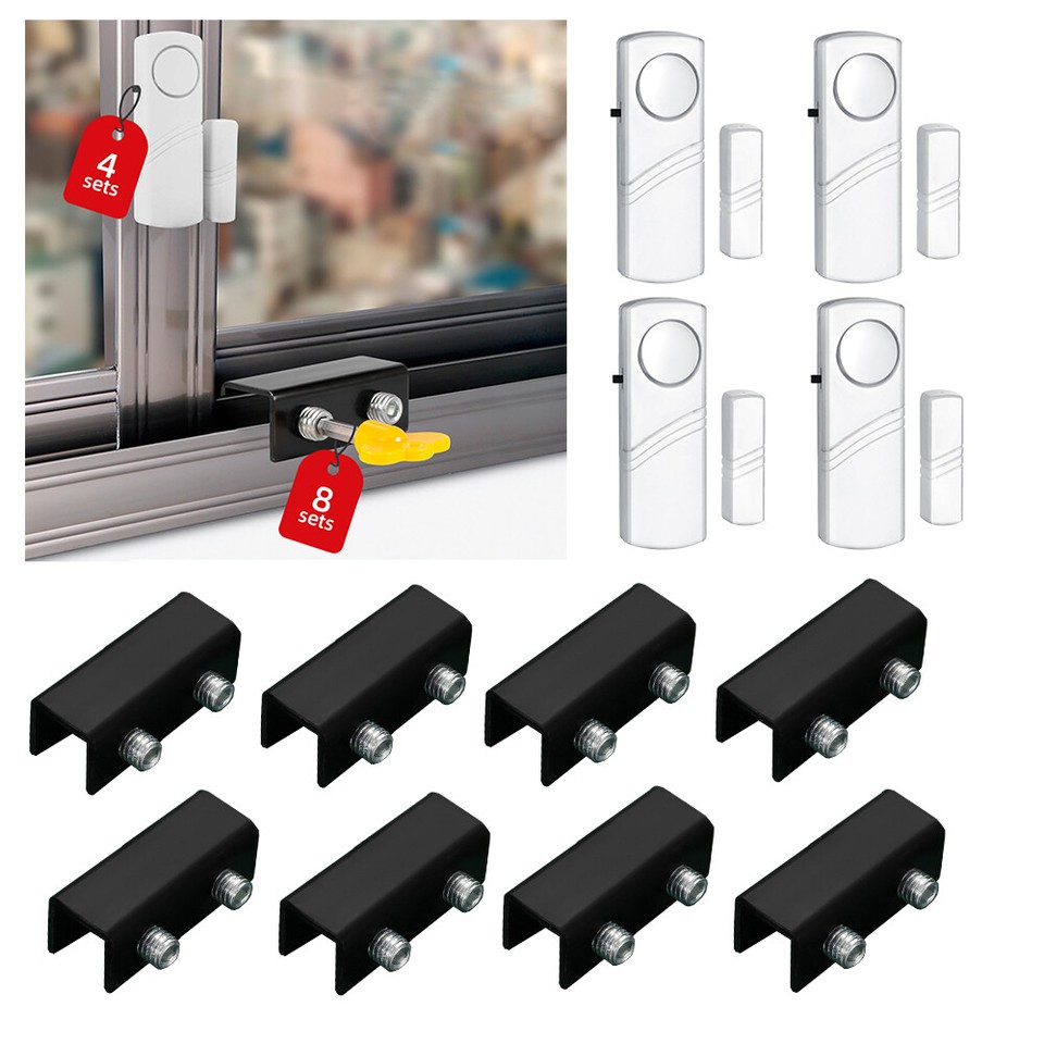 8Pcs Window Safety Locks Adjustable Sliding Door Window Security Locks ...