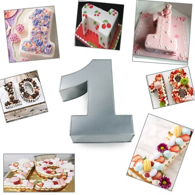 Large Number One Birthday Wedding Anniversary Cake Tins / Pans / Mould ...