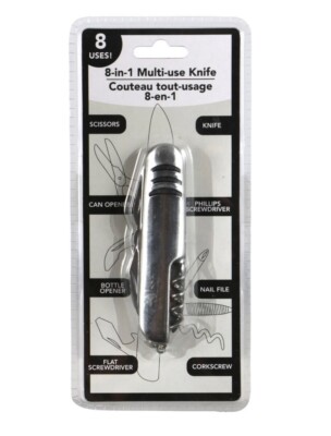 8-IN-1 MULTI USE KNIVES EDC HIKING SPORTS CAMPING BOY SCOUTS TOOL BENCH ...