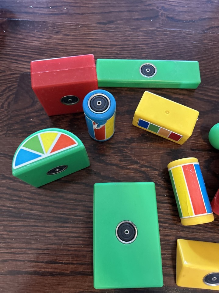 Vintage Hilco Magnetic Building Blocks Toy Lot 14 Pcs Car | eBay