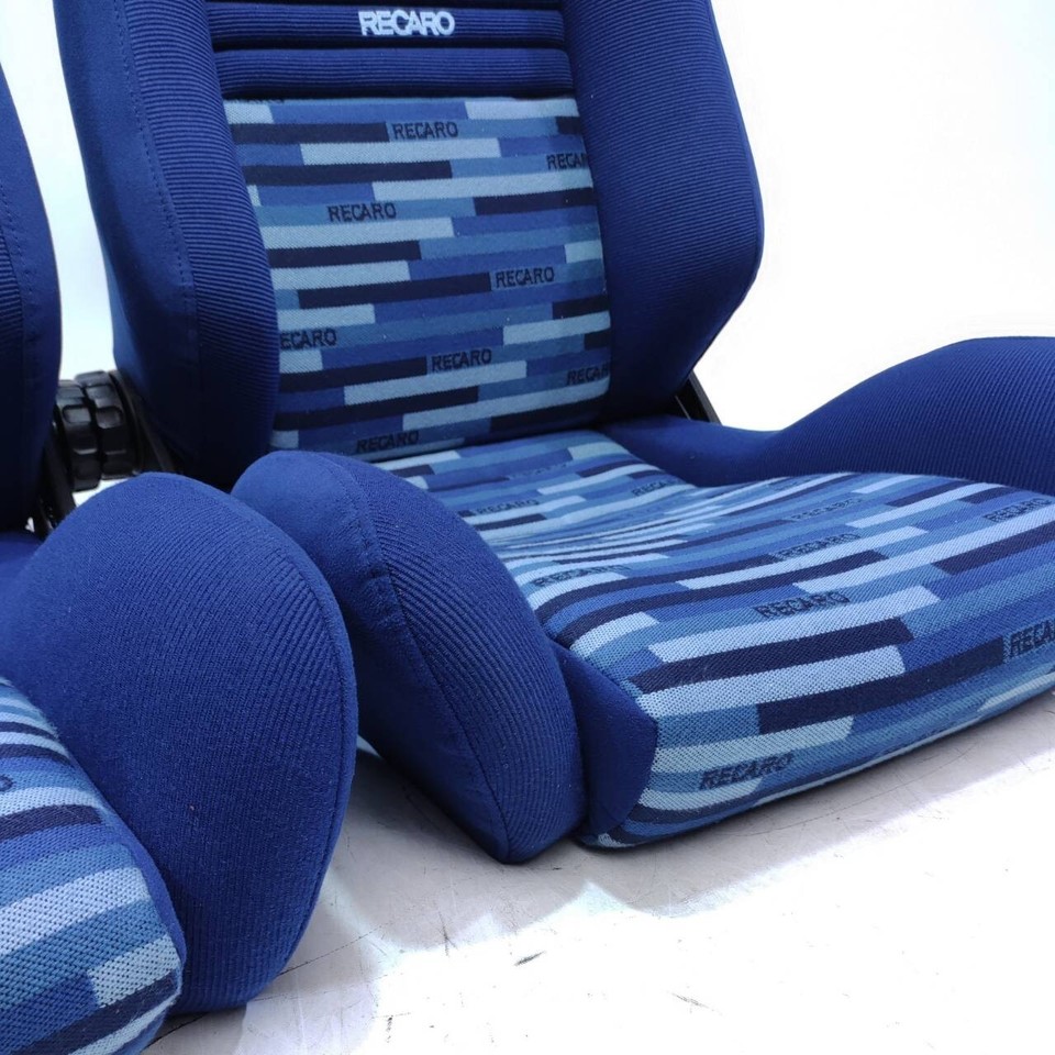 Authentic Recaro LXB Cross Blue Scattering 1 PAIR Full Set Suede Third ...