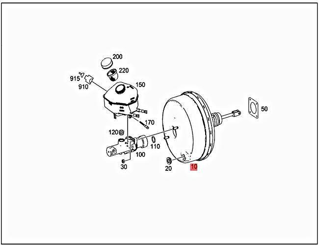 Genuine MERCEDES 906 5-t Box Bus Flatbed / Chassis Brake booster ...