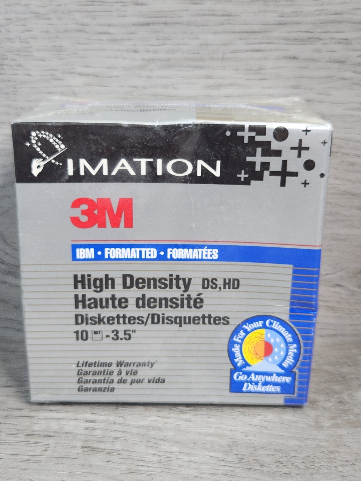 3M DS,HD Floppy Disks 3.5in 1.44 MB Diskettes 10pk IBM Formatted ...