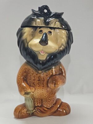 15" Hubert The Money Lion Harris Bank Cookie Jar Cannister Fast Same ...