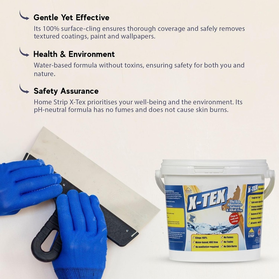 Home Strip X-Tex Textured Coating Remover, Artex, Paint, Wallpaper ...
