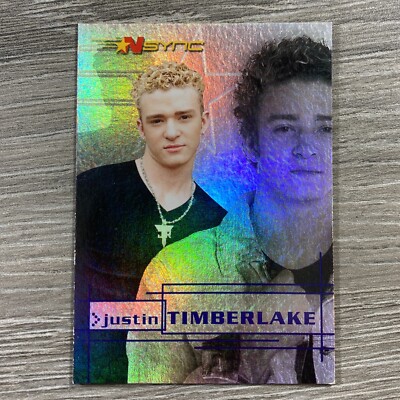 Justin Timberlake 2000 Topps NSYNC Card #1 (1 of 10) Rainbow Prism RC ...