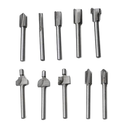 10pcs Wood Cutter Milling Set HSS Router Bits Rotary Tool for Home DIY ...