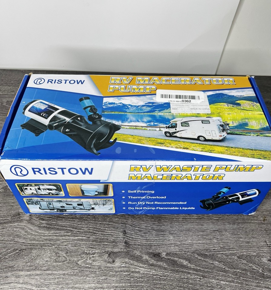 RV Macerator Pump 12V, 12GPM RV Waste Water Pump Self-Priming Sewer ...