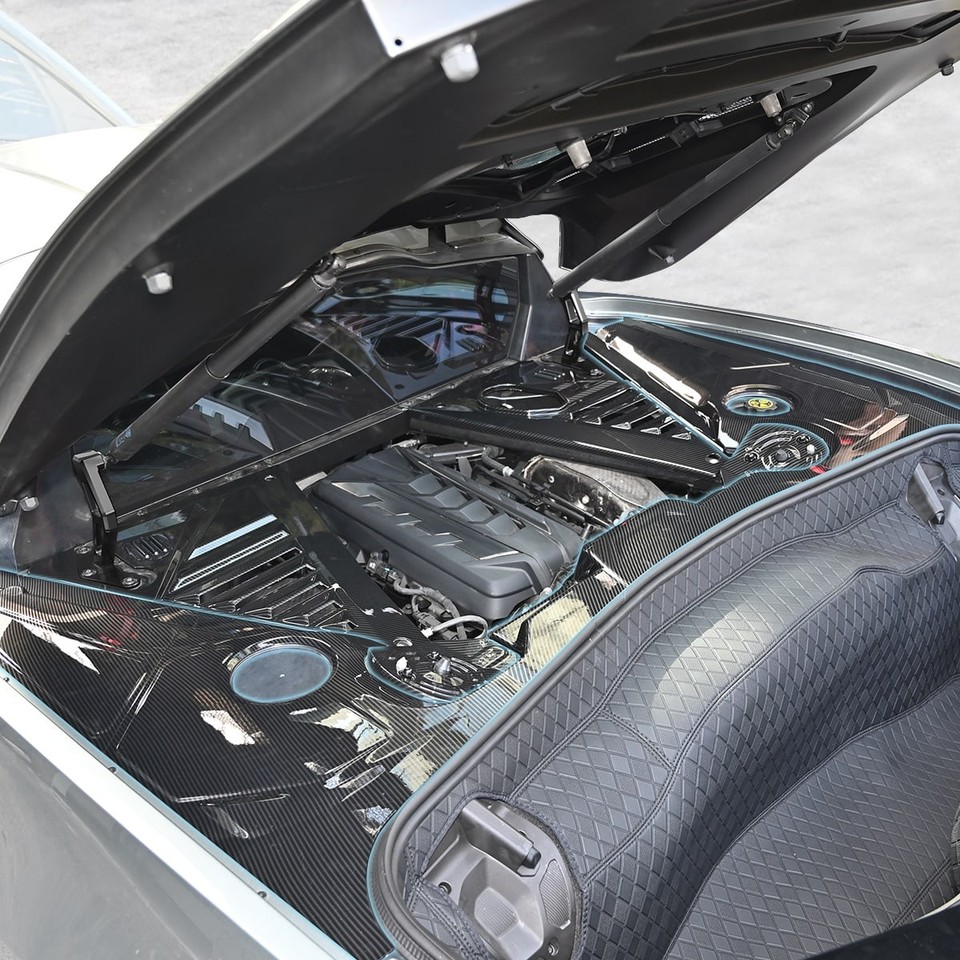 Rear Engine Bay Side Panel Cover Plate Carbon For Corvette C8 Stingray ...