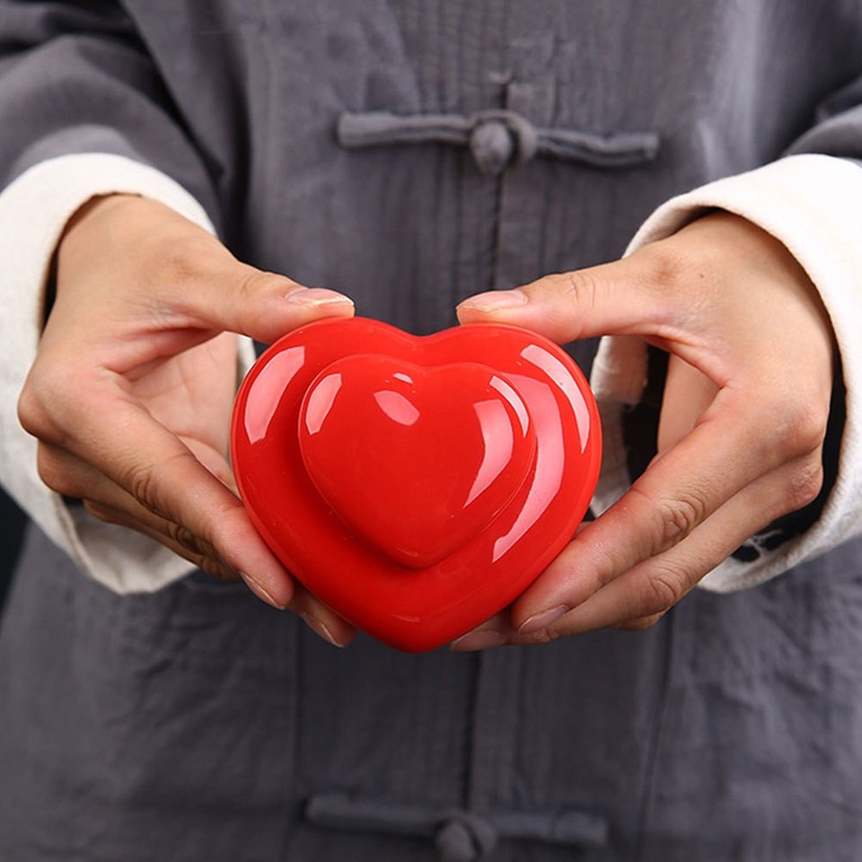 Ceramics Perfume Can Heart Ceramic Canister Tea Storage Can Sealing ...