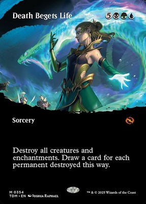 Death Begets Life Borderless M Foil #354 | Tarkir: Dragonstorm TDM ...