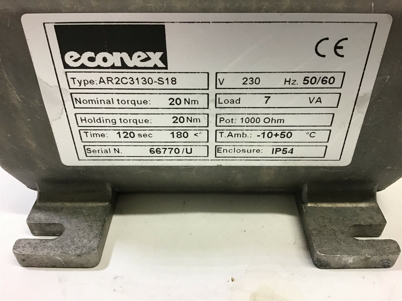 Econex Ar2C3130-S18 230 V 7 Va 1000 Ohm Electric Gearbox | eBay