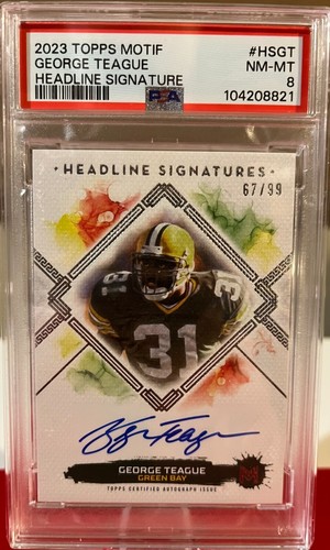 2023 Topps Motif George Teague Headline Signatures Auto /99 PSA 8 ...