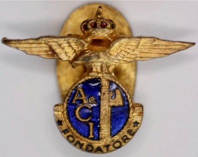 Italian Aero Club Founders Lapel Badge AeCI 1922-1926 | eBay