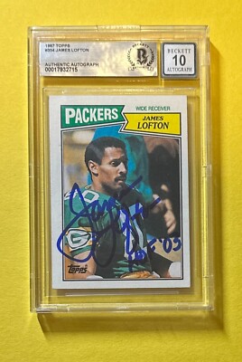 1987 TOPPS JAMES LOFTON #354 BECKETT 10 AUTHENTIC SIGNED AUTO CARD ...