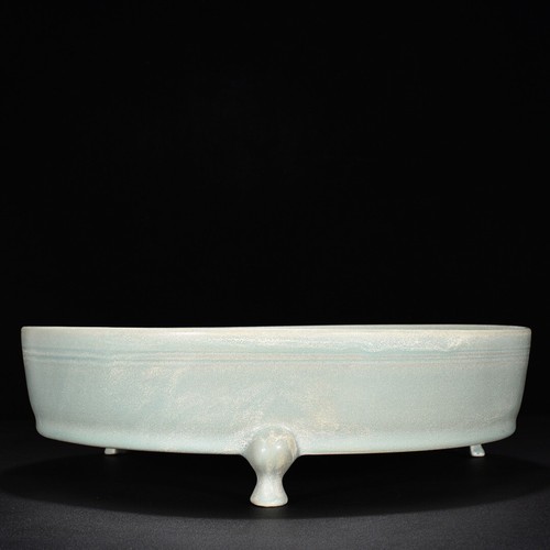 14.8 "Old China porcelain Song dynasty Ru Kiln Celadon glaze three foot ...