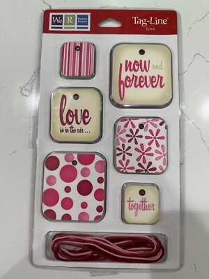 We R Memory Keepers Tag-Line Love Now & Forever Embellishments Tags ...