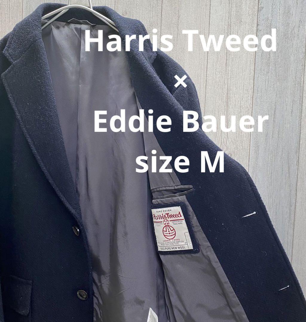 Harris Tweed x Eddie Bauer Tailored Jacket Navy M 013… - Gem