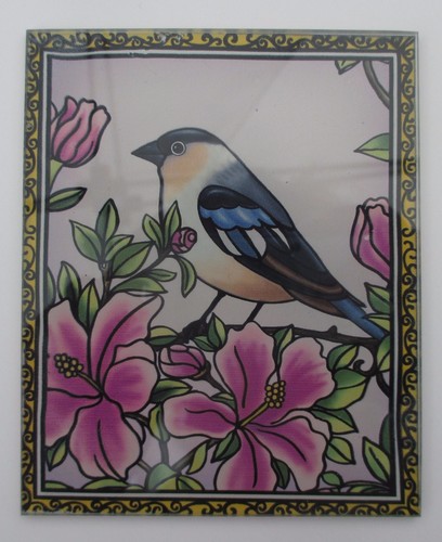U1 Blue bird GLASS Night Light CHANGEABLE PANEL plaque decoration Ganz ...