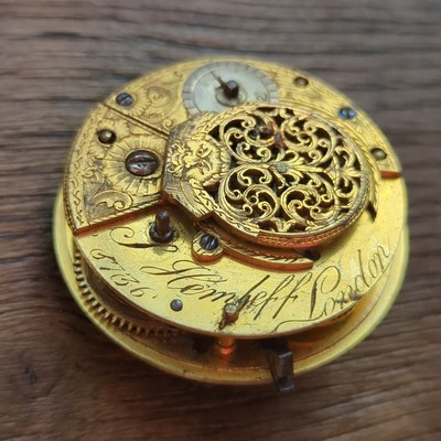 Verge Fusee Pocket Watch Movement For Parts or Repair, Chain Present ...