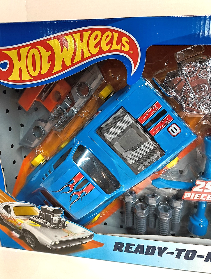Hot Wheels Ready To Race Car Builder Set 29 Pieces Customizable Race ...