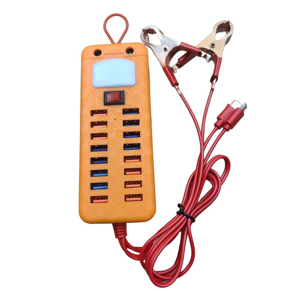 Multi USB Clip Power Adapter for Car Battery Suitable for 5V Digital ...