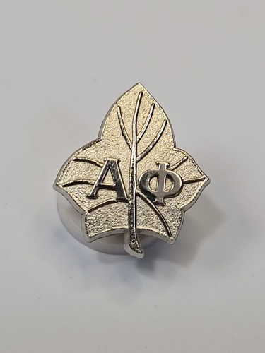 Alpha Phi Pledge Lapel Pin Sorority Silver Color Leaf | eBay