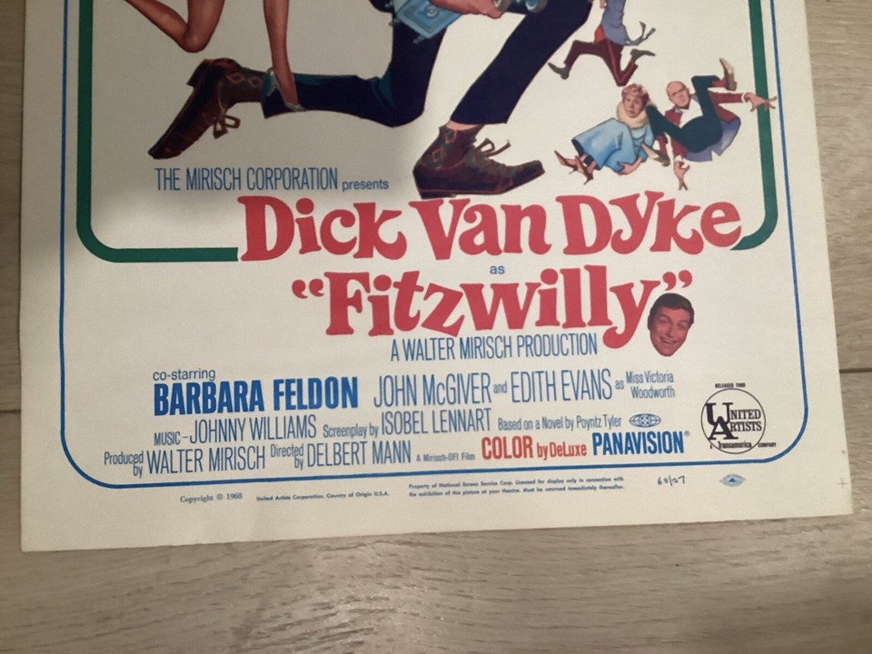 1968 FITZWILLY Movie Poster - Authentic Original Poster 22x14 | eBay